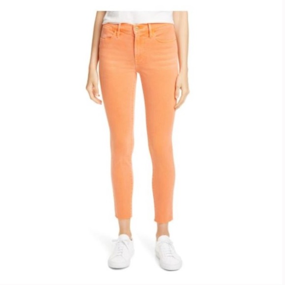 Frame Denim | Jeans | Frame High Rise Orange Skinny Jeans 26 | Poshmark